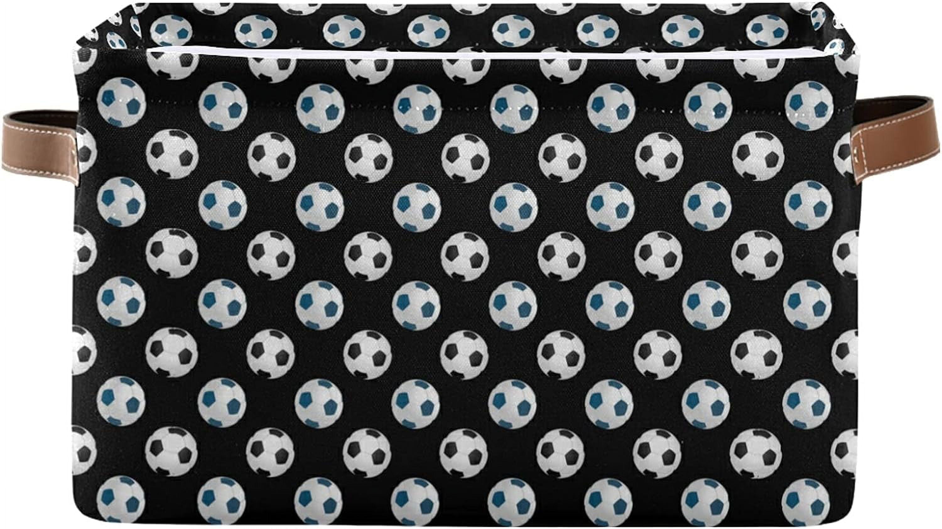 GZHJMY Football Scrapbooking Storage Bins Collapsible with Handle, 2PCS ...