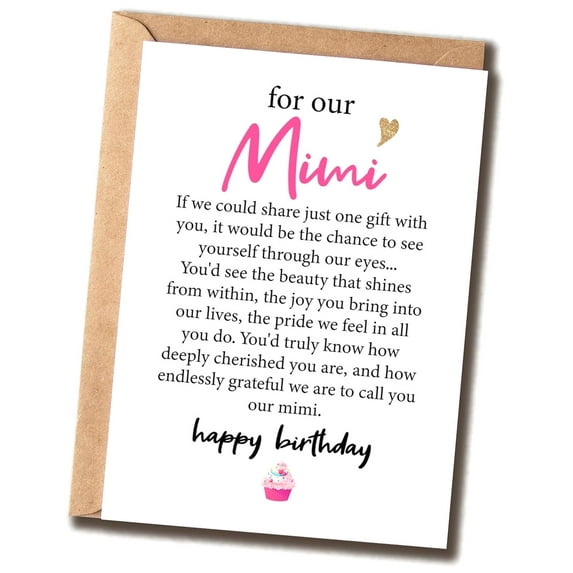 GZHJMY For Our Mimi Card Birthday Greeting Mimi Congratulations Lovely ...