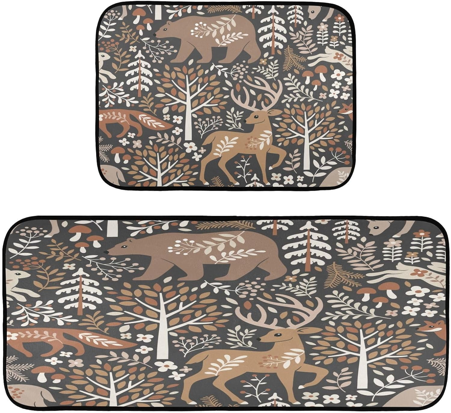 GZHJMY Forest Animals Kitchen Mat - Cushioned Anti Fatigue Kitchen Rug ...