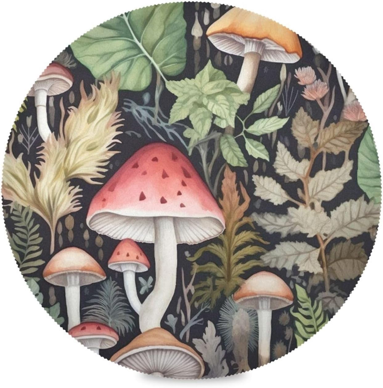 GZHJMY Forest Mushroom Round Placemats 15.4in, Washable Heat Resistant ...