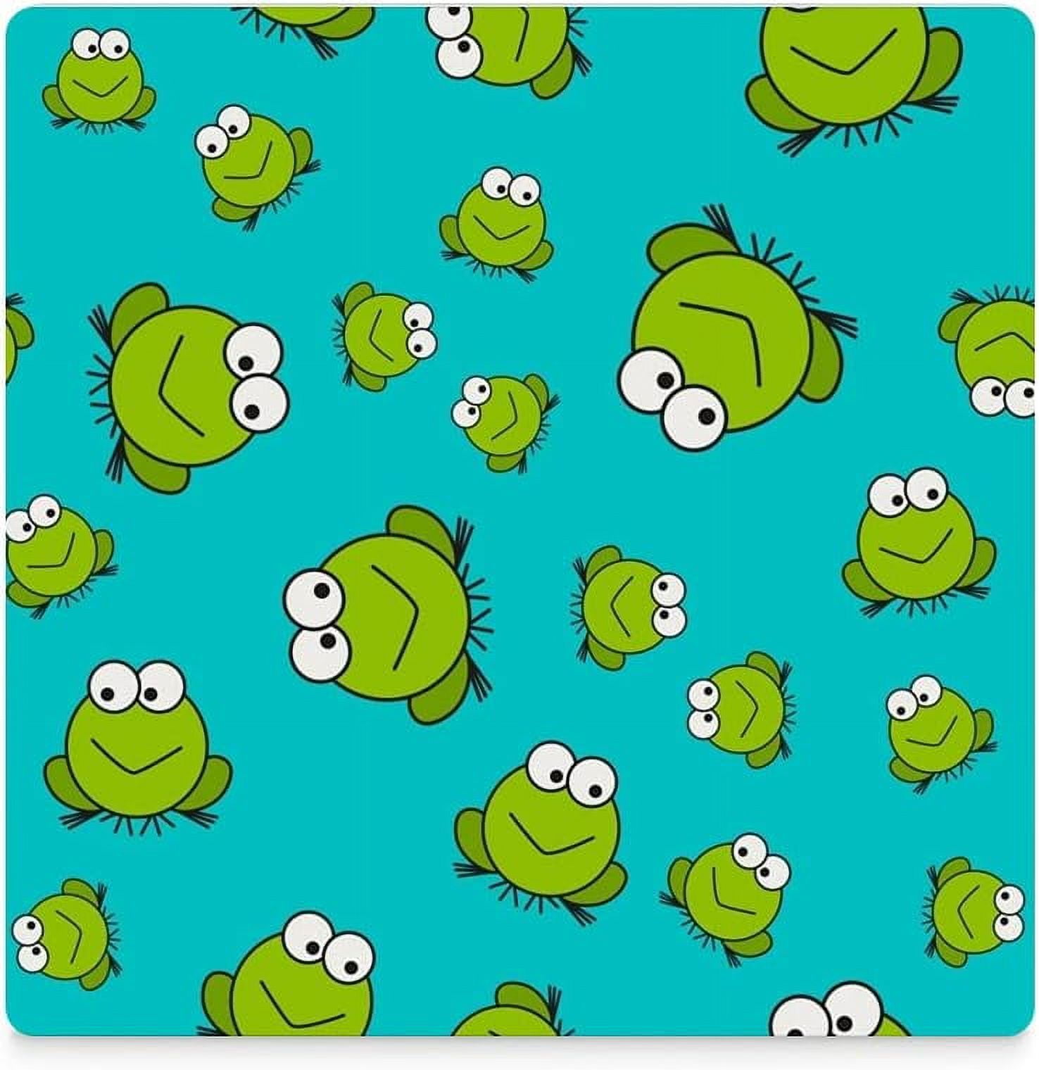 GZHJMY Frog and Baby Printed Square Ceramic Coaster for Drinks with ...