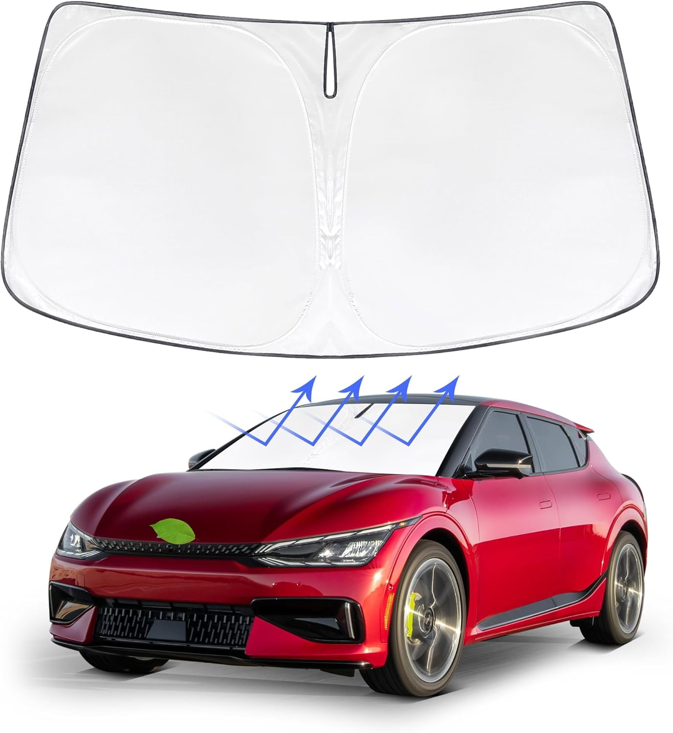 GZHJMY Front Windshield Sun Shade Compatible with Kia EV6 2022-2025 t ...