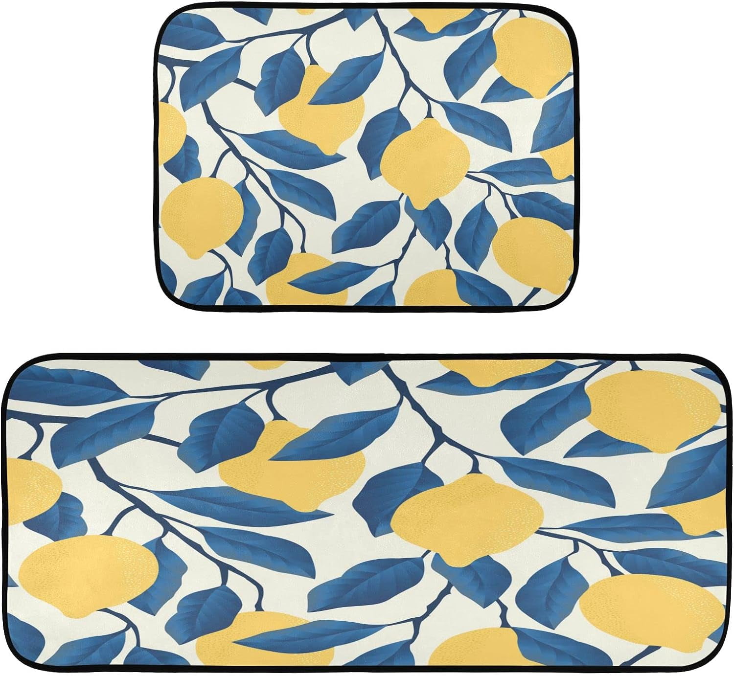 GZHJMY Fruit Lemon-c Kitchen Rug,Set of 2 Decoration Non Skid Washable ...