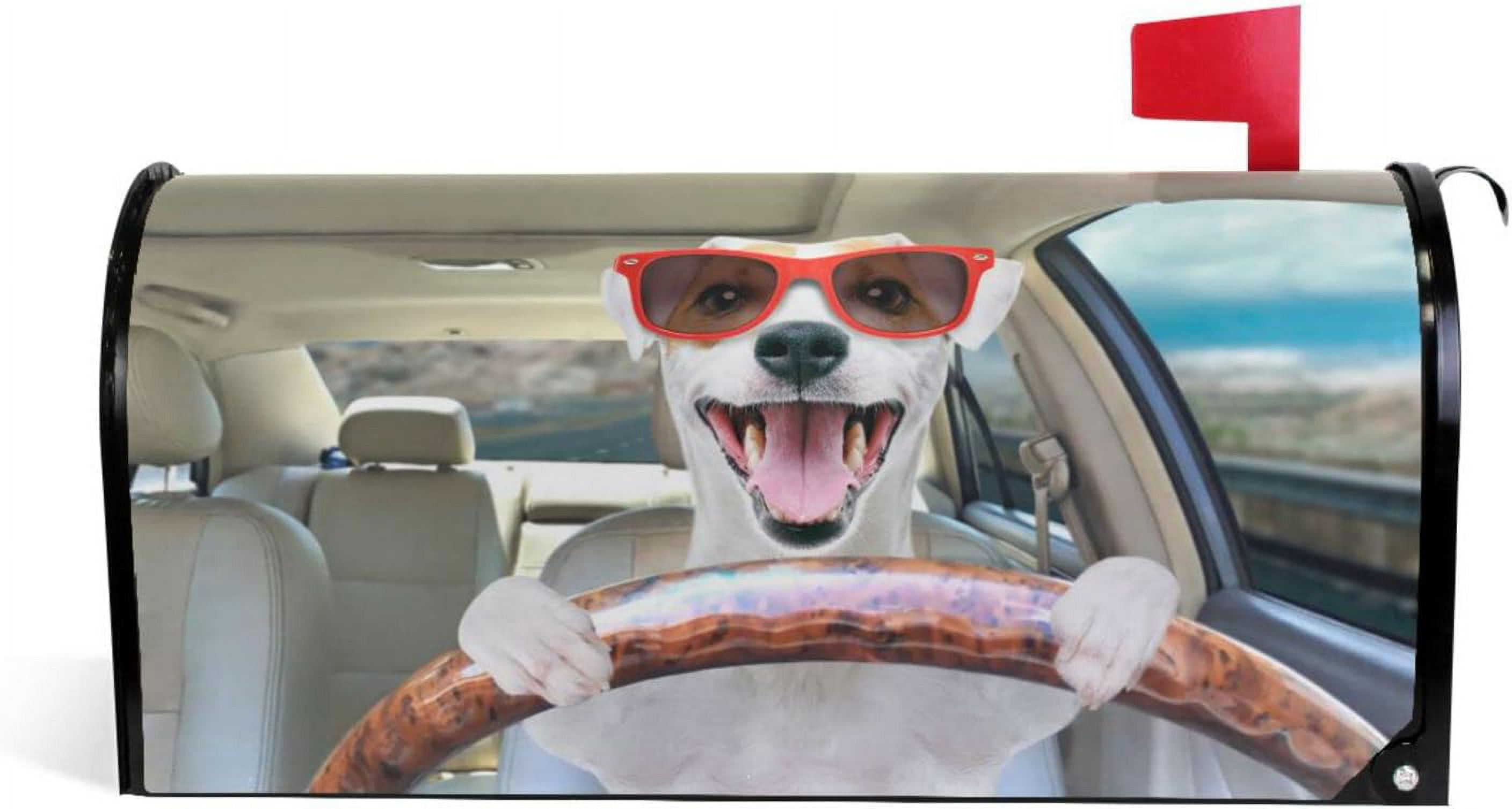 GZHJMY Funny Cute Animal Dog Magnetic Mailbox Cover Standard Size ...