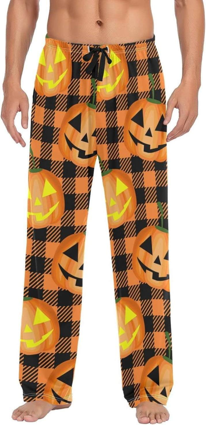 GZHJMY Funny Halloween Pumpkin Pajama Pants, Mens Lounge Pants Super ...