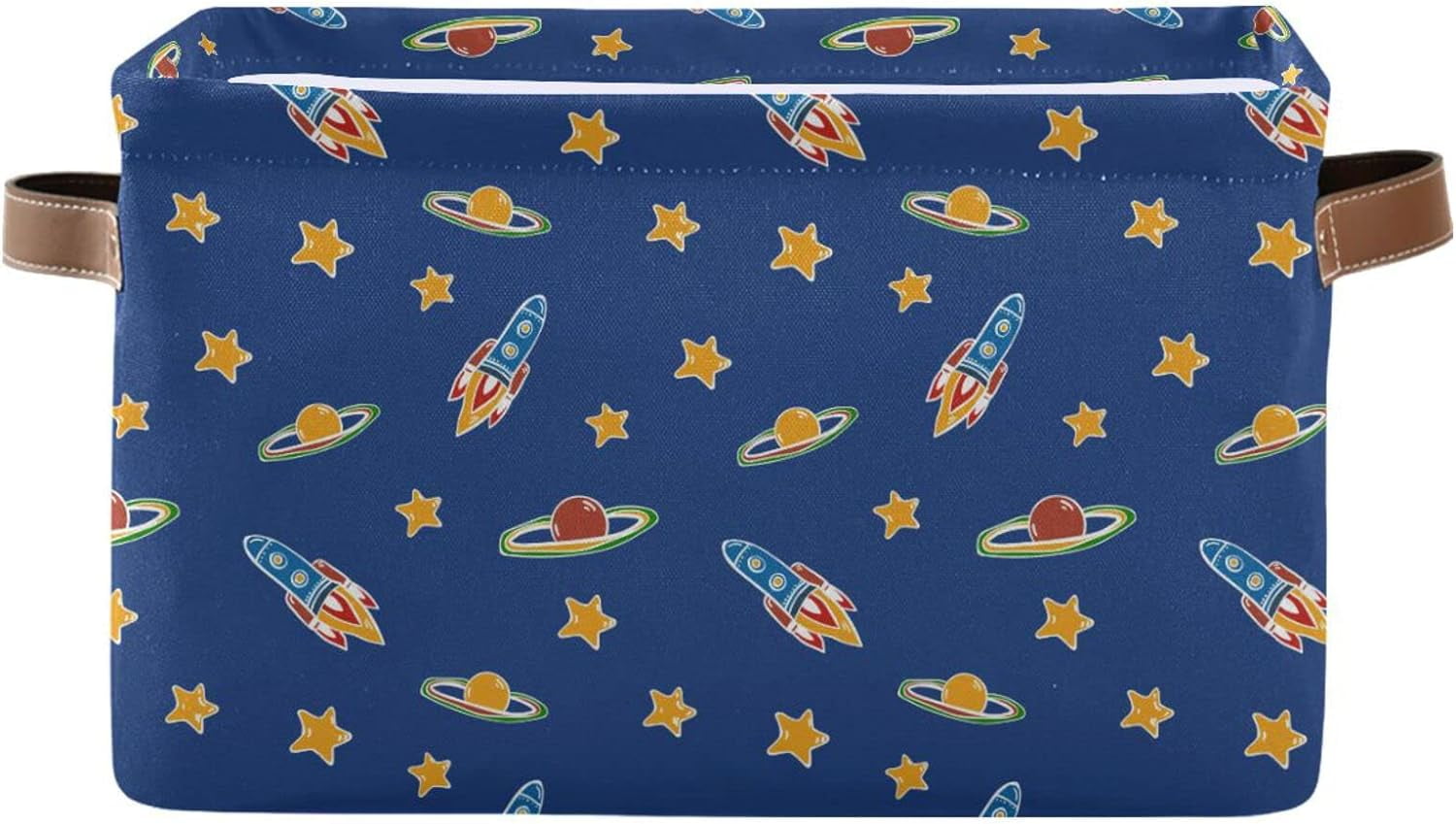 GZHJMY Funny Planets and Rockets Shelf Storage Baskets, Foldable Fabric ...