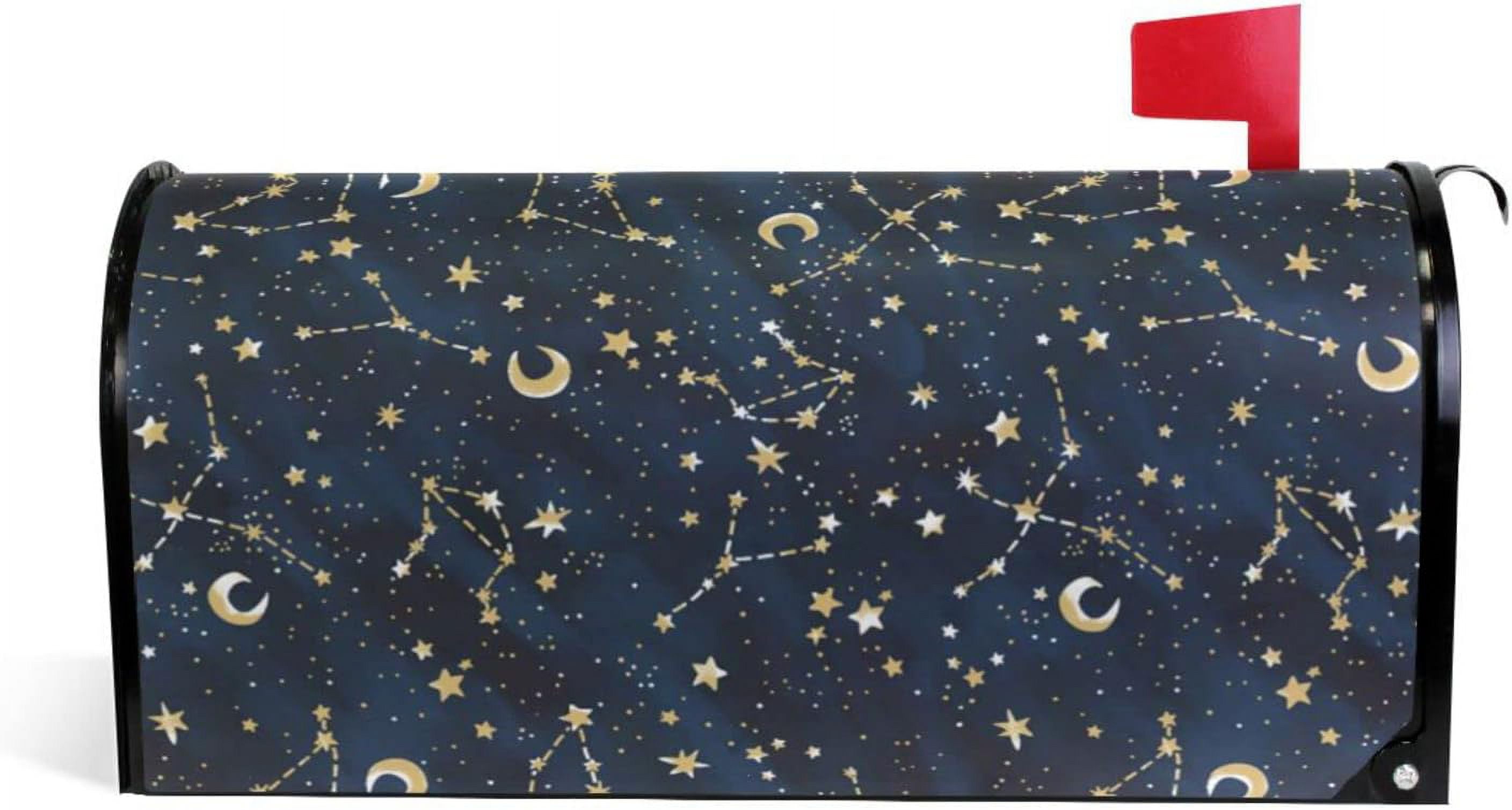 GZHJMY Galaxy Gold Comets Constellations Stars Magnetic Mailbox Cover ...