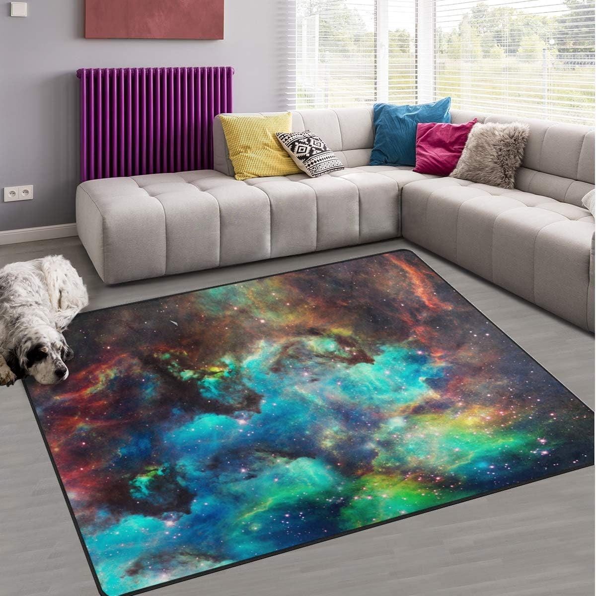 GZHJMY Galaxy Star Area Rug 2'x3', Universe Nebula Polyester Area Rug ...