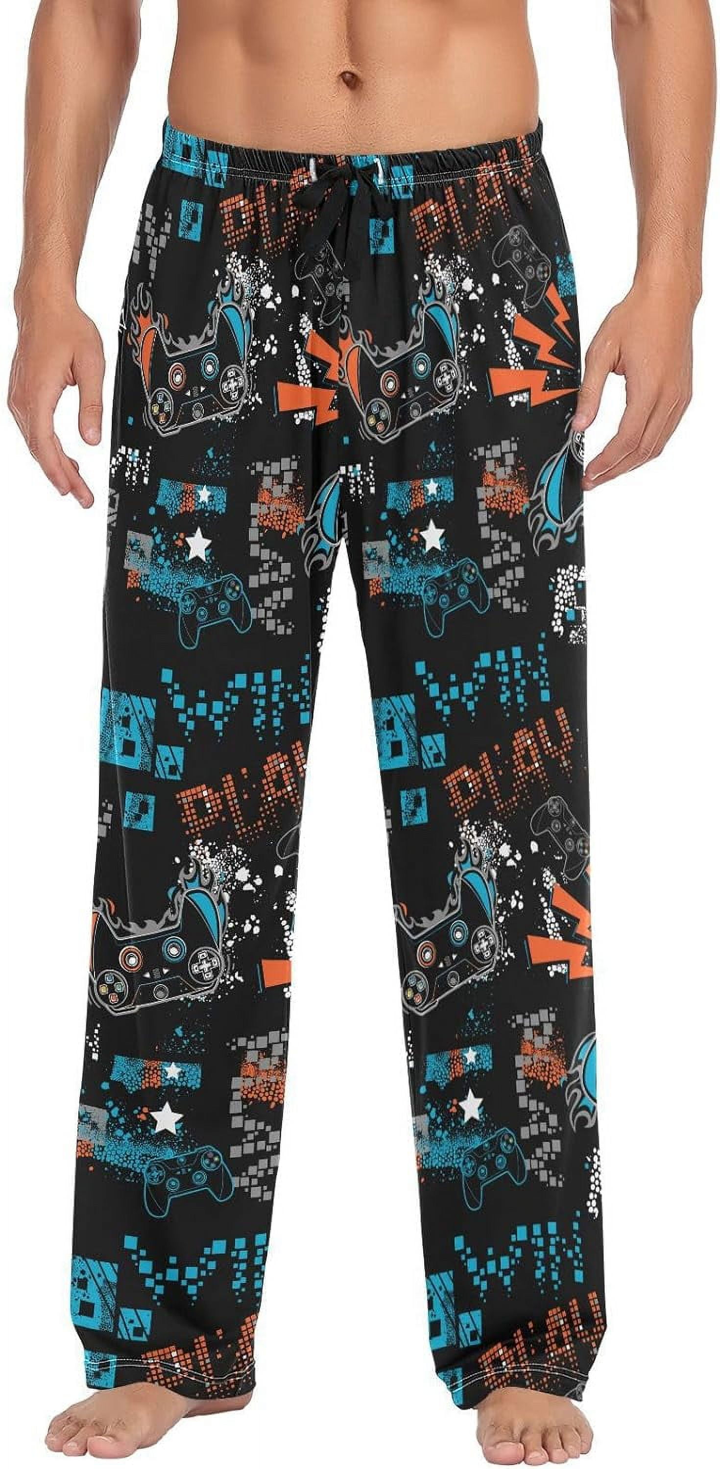 GZHJMY Game Controller Graffiti Men's Pajama Pants, Soft and ...