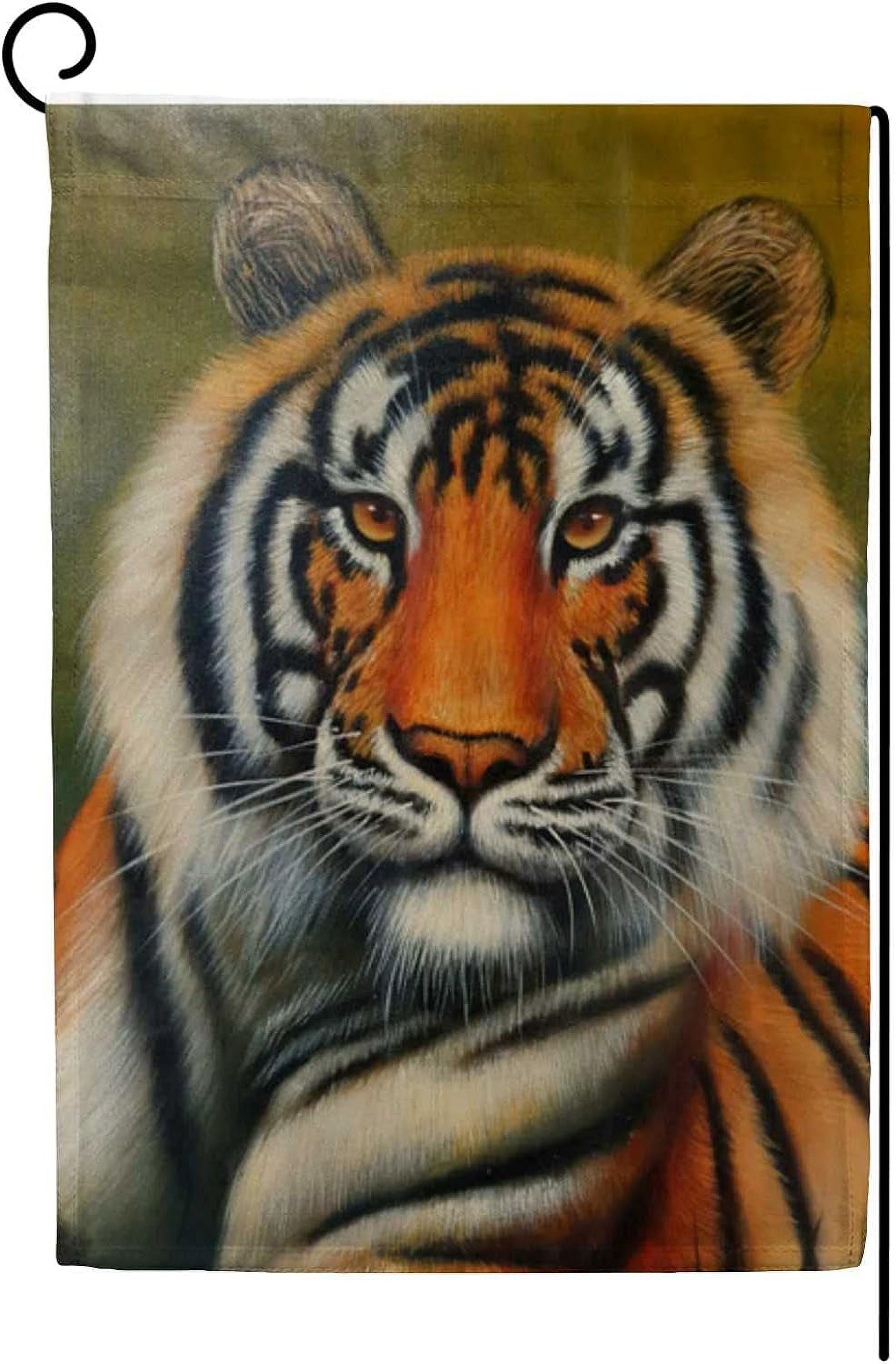 GZHJMY Garden Flag Bengal Tiger Polyester Double Sided Printing Fade ...