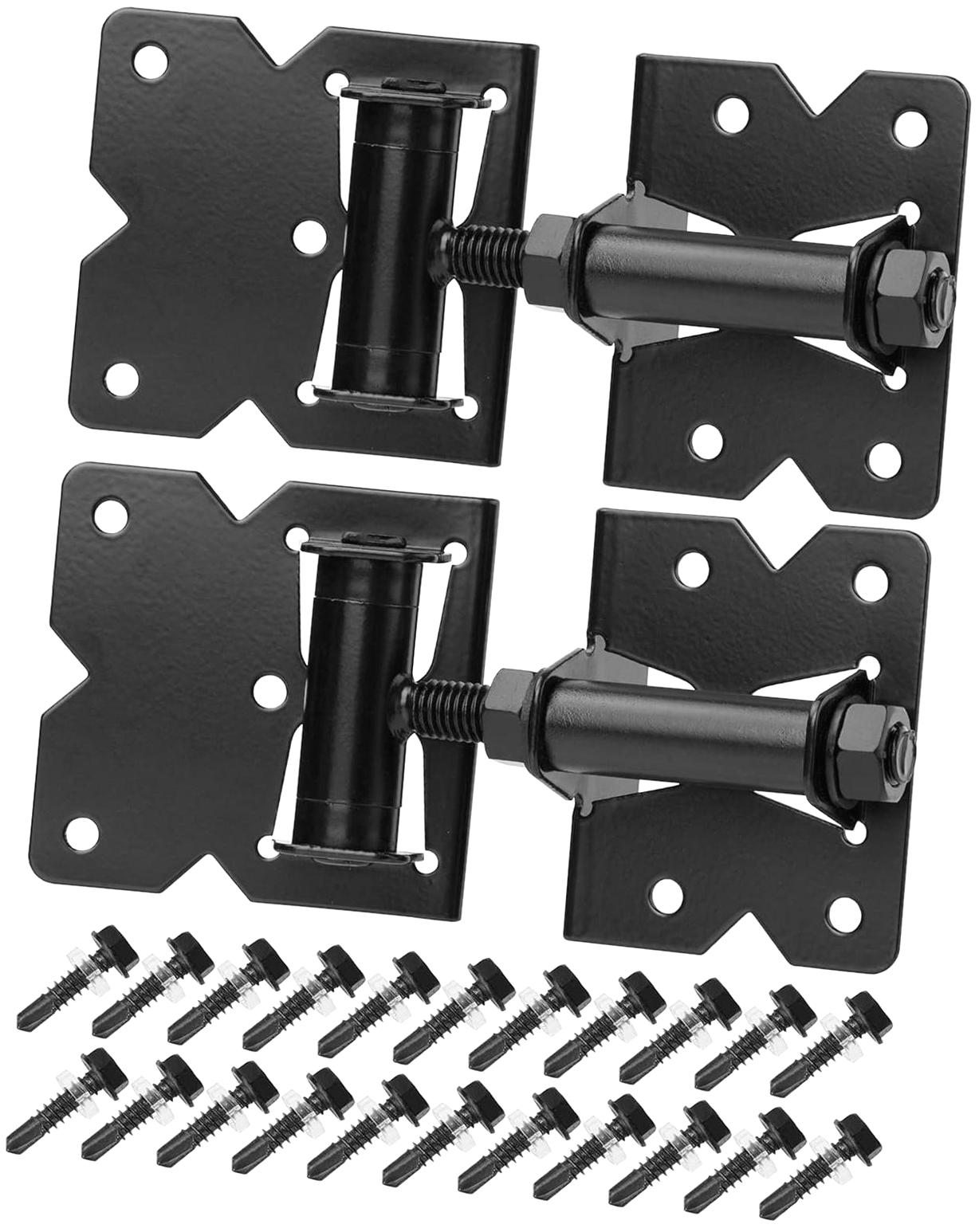 GZHJMY Gate Hinges 2 Pack Solid Vinyl Fence Gate Closer Hinges with 22 ...
