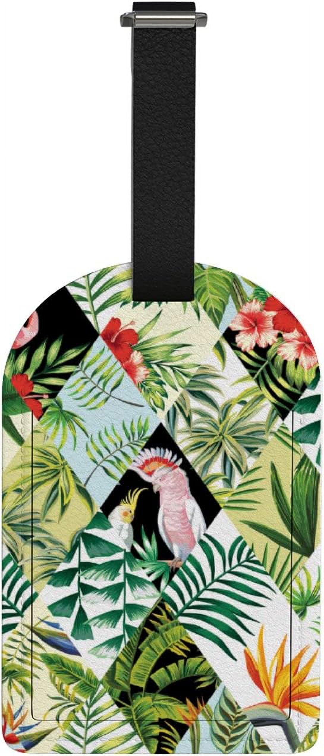 GZHJMY Geometric Summer Pattern Parrot Flamingo Palm Luggage Tags 1 ...