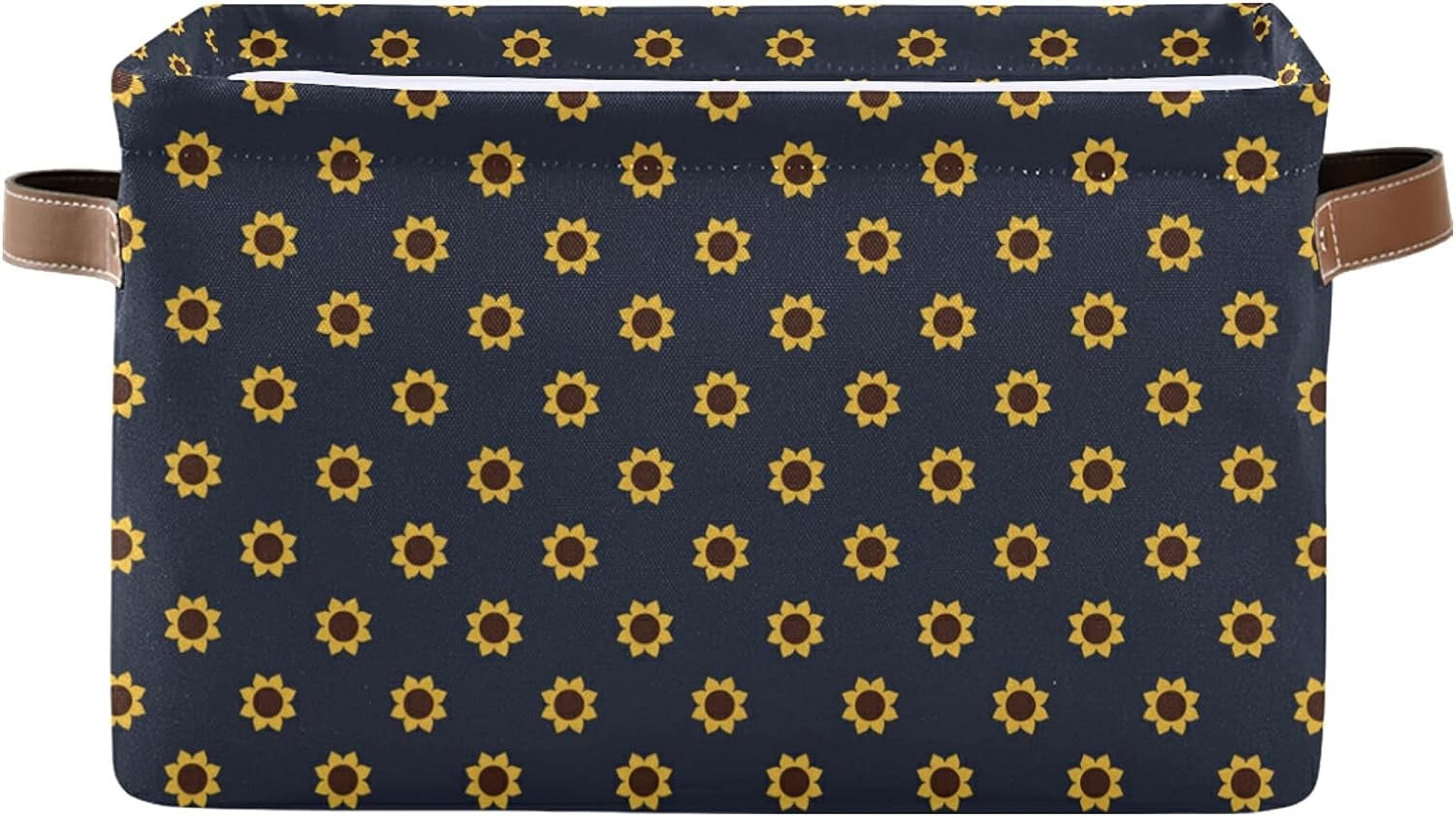 GZHJMY Geometrical Decorative Sunflower Storage Bins Collapsible with ...