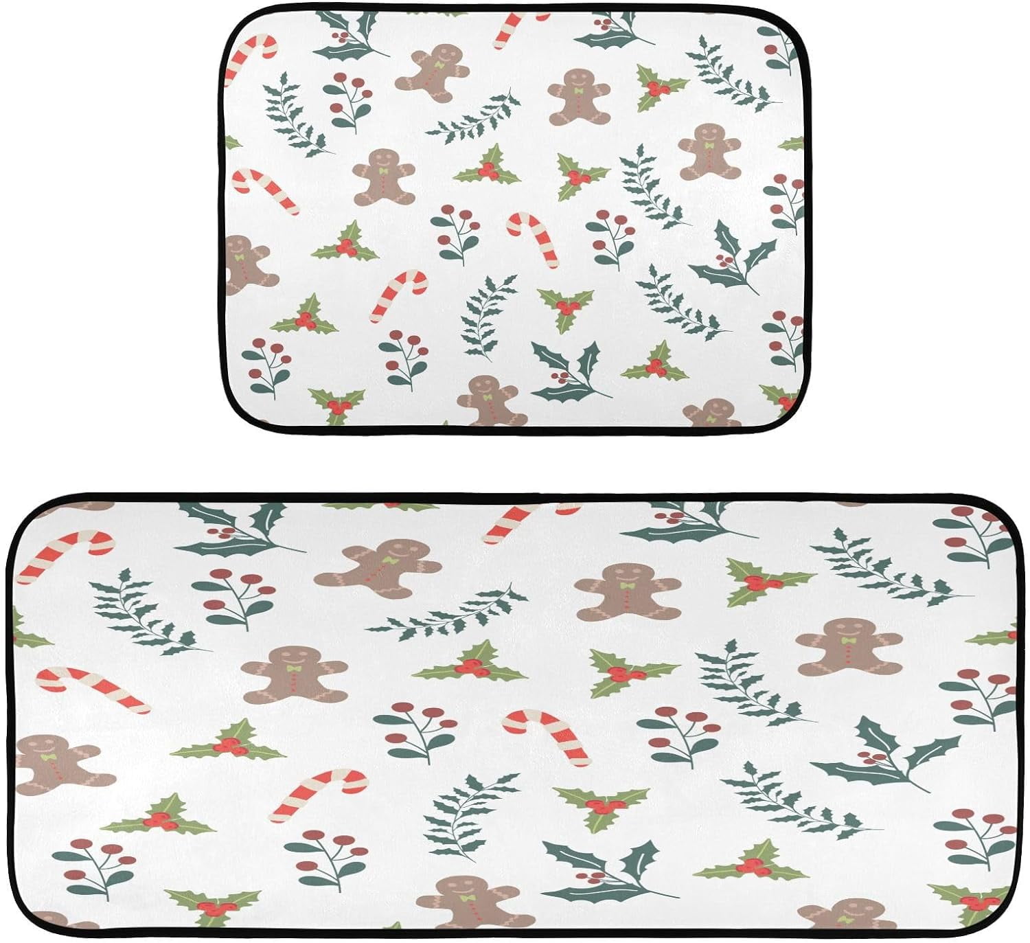 GZHJMY Gingerbread Man Brerry Kitchen Mat - Cushioned Anti Fatigue ...