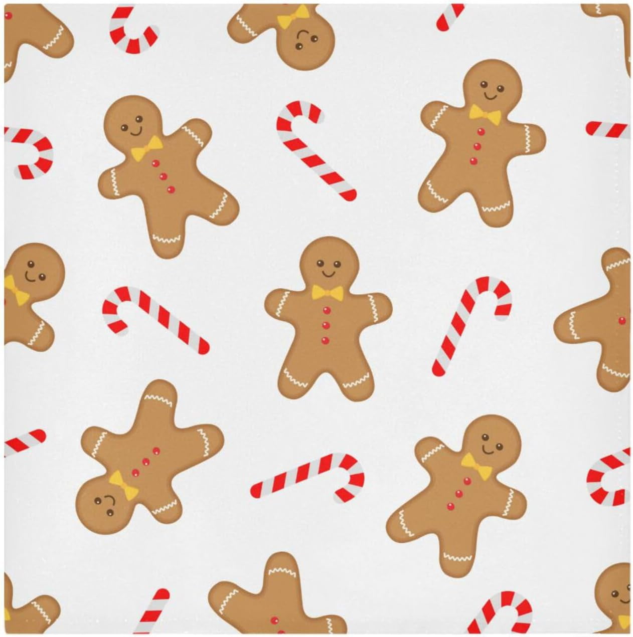 GZHJMY Gingerbread Man Cloth Napkins Set of 1, Reusable Washable ...