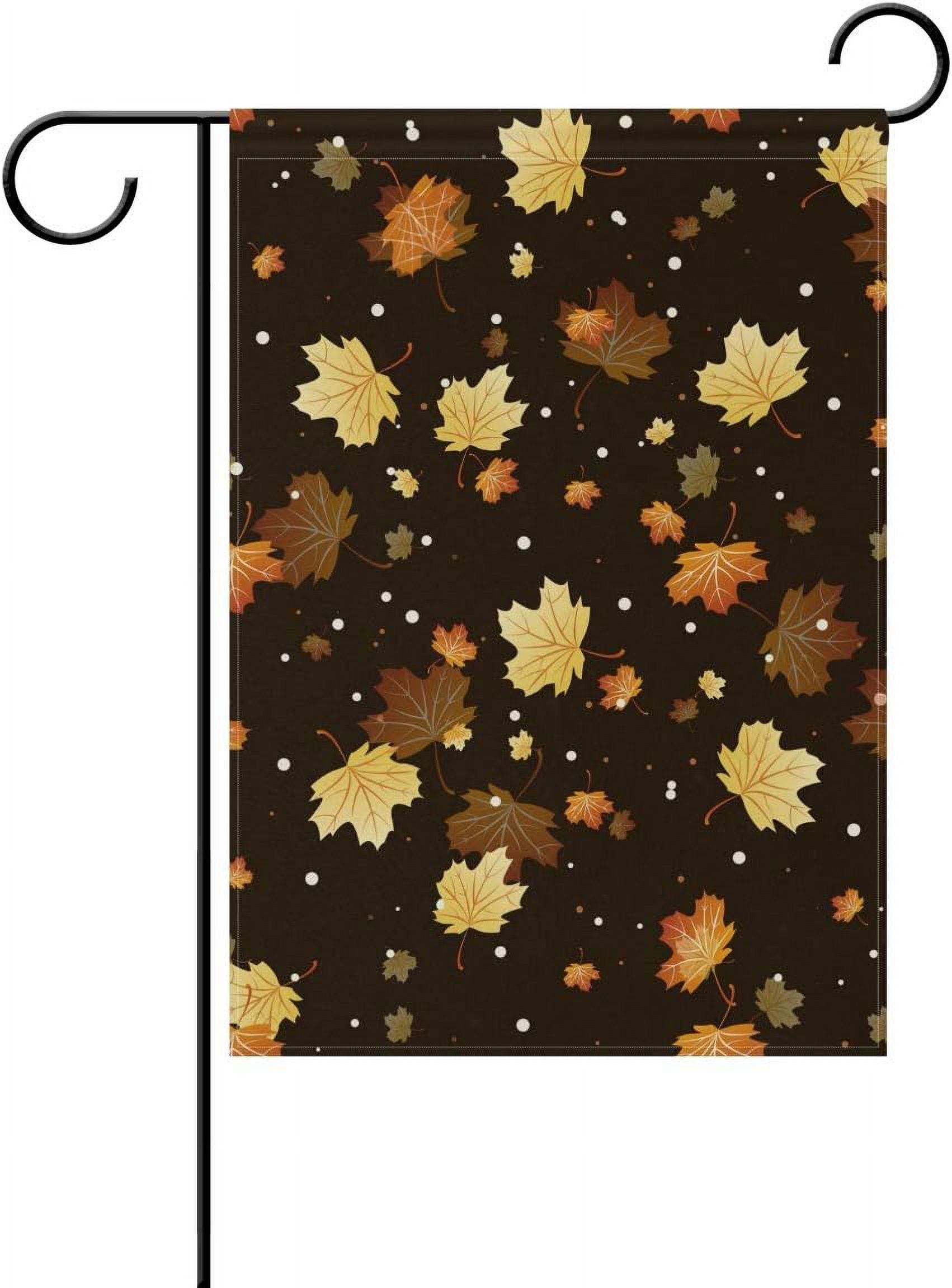 GZHJMY Gold Maple Leave Garden Flag Yard Banner Polyester for Home ...