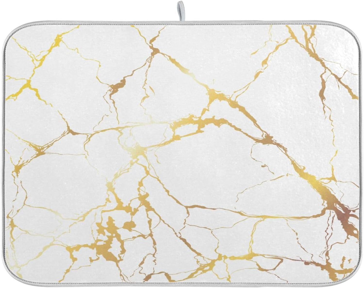 GZHJMY Gold Marble Dish Drying Mat for Kitchen Counter,Super Quick ...