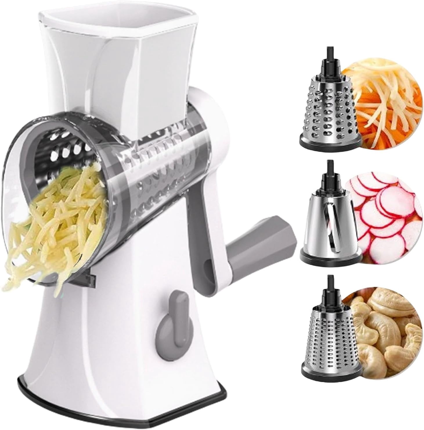 GZHJMY Grand Kitchen 5 In 1 Food Chor, Rotary Cheese Grater Hand Crank ...