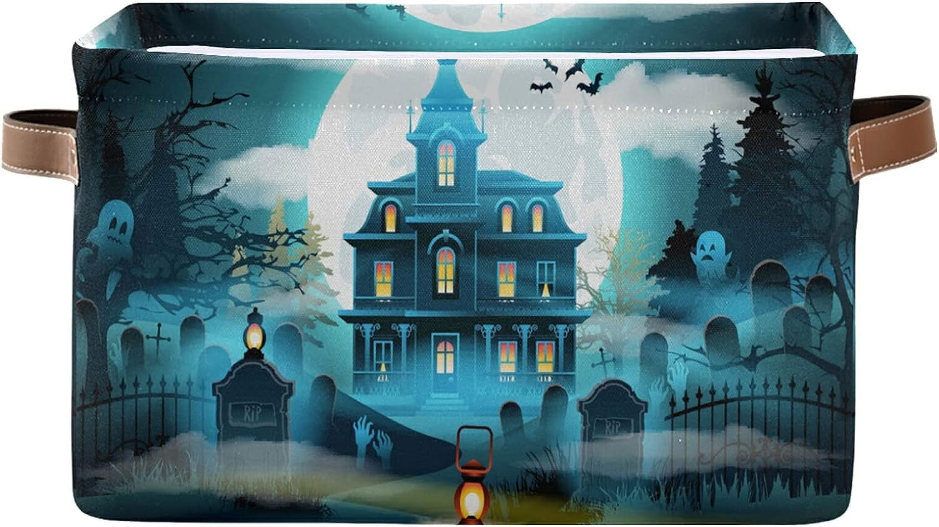 GZHJMY Graveyard Halloween Storage Bin for Toy Storage Basket Dirty ...