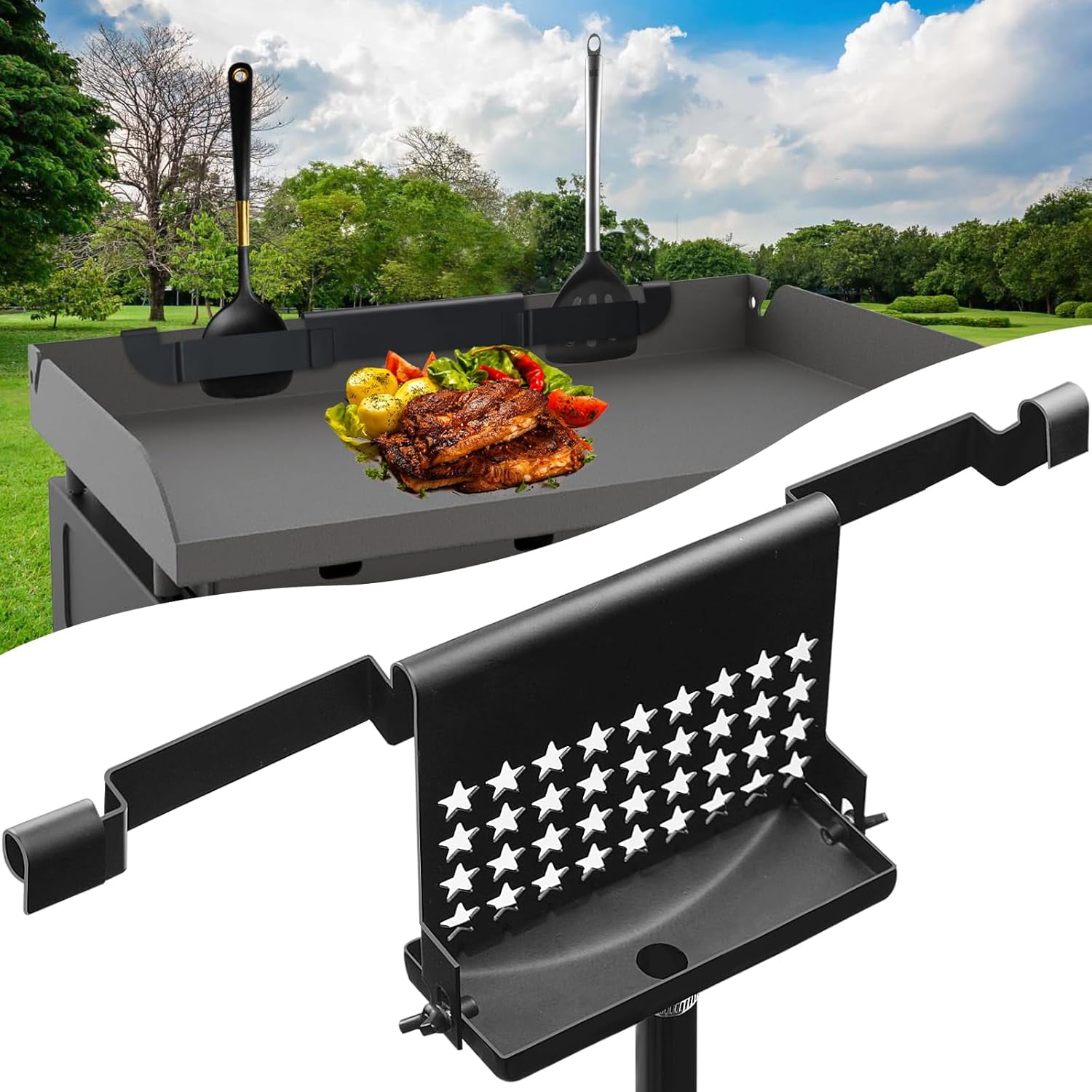 GZHJMY Grease Gate Spatula Holder for Griddle - 14.7-Inch Magnetic ...