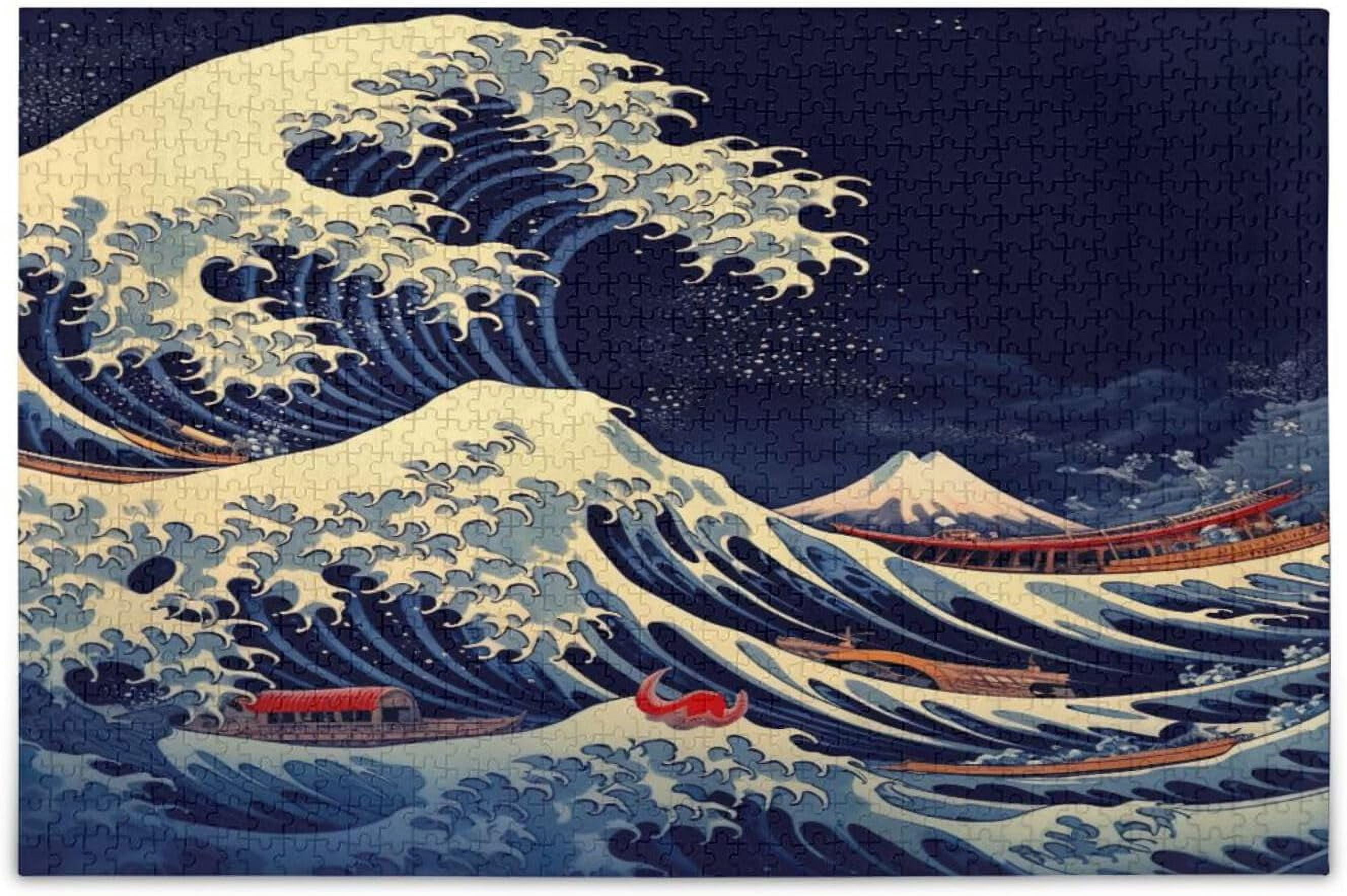 GZHJMY Great Wave 500 Piece Large Jigsaw Puzzle for Adults - Game ...