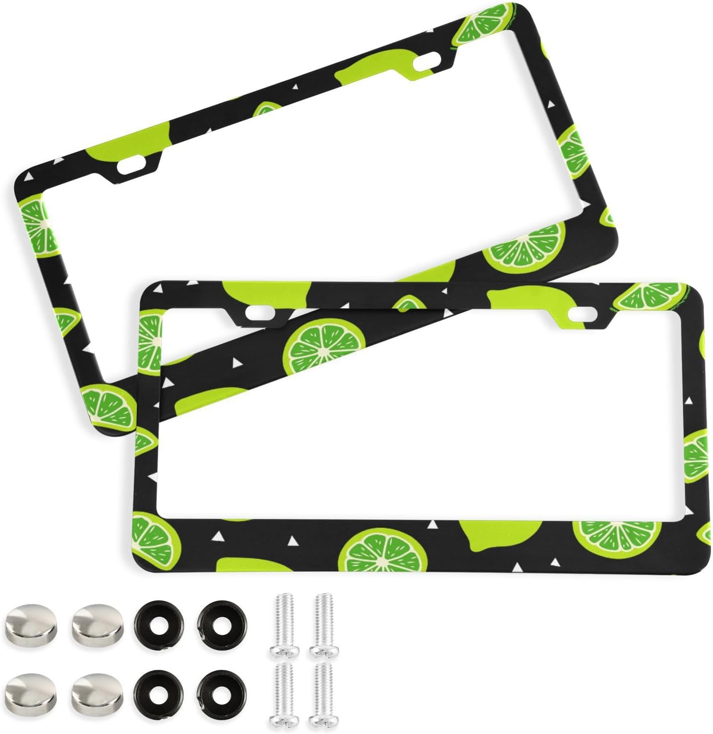 GZHJMY Green Fresh Lemon Car License Plate Frame, 2 Pack Aluminum ...