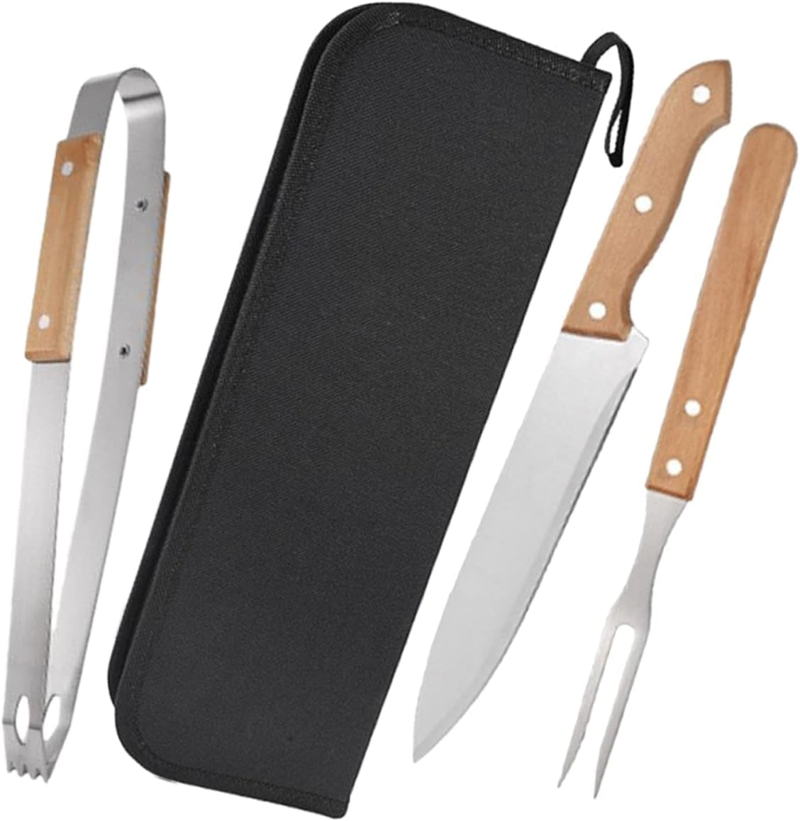 GZHJMY Grill Set 3pc BBQ Tools Tong Set for Outdoor Grill Stainless ...