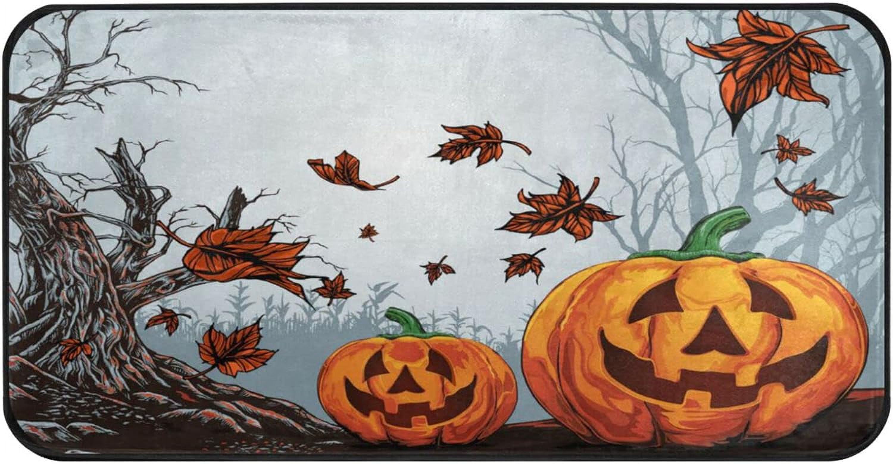GZHJMY Halloween Creepy Forest Kitchen Mats, Anti Fatigue Standing Mat ...
