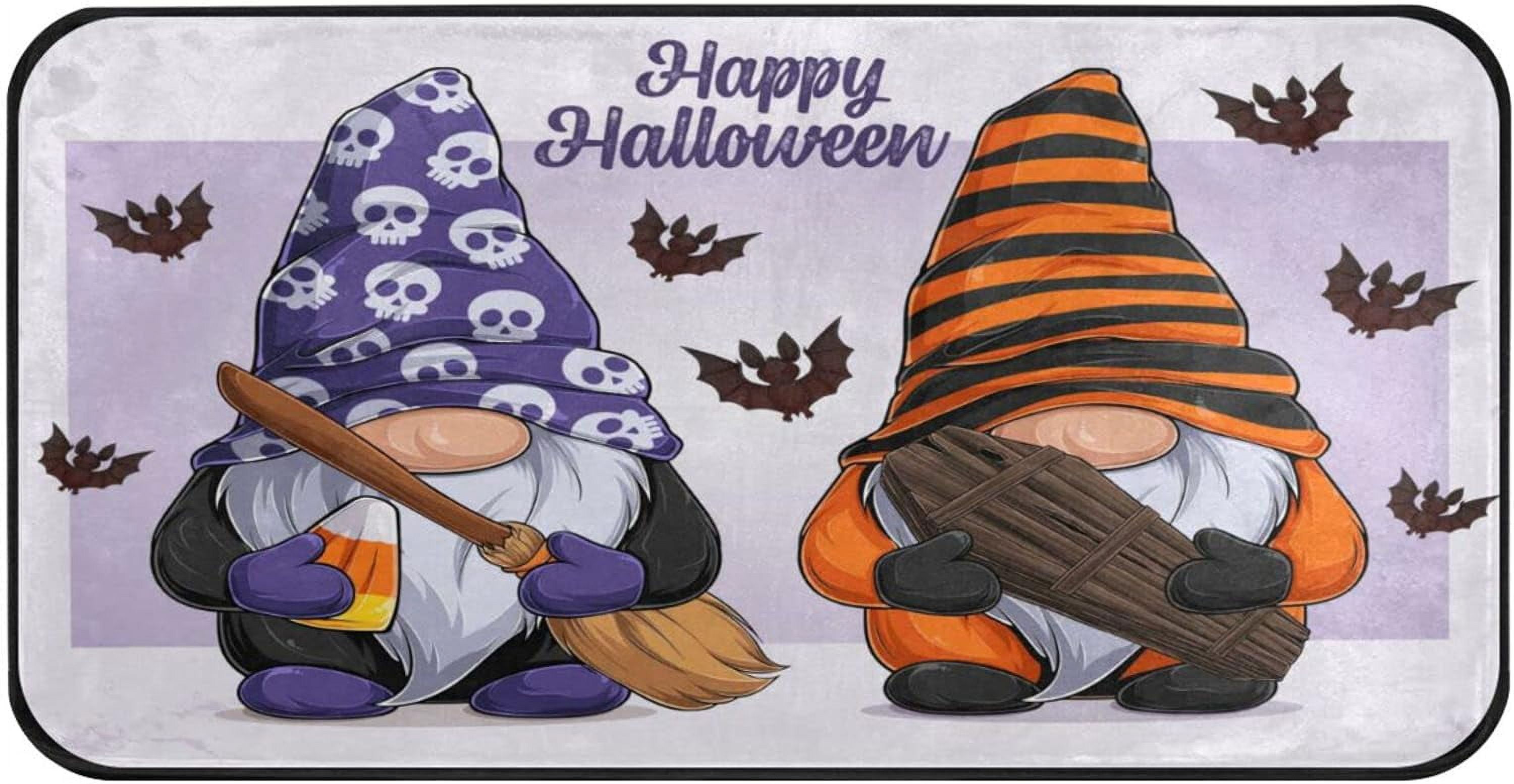 GZHJMY Halloween Cute Gnome Kitchen Mats, Anti Fatigue Standing Mat for ...