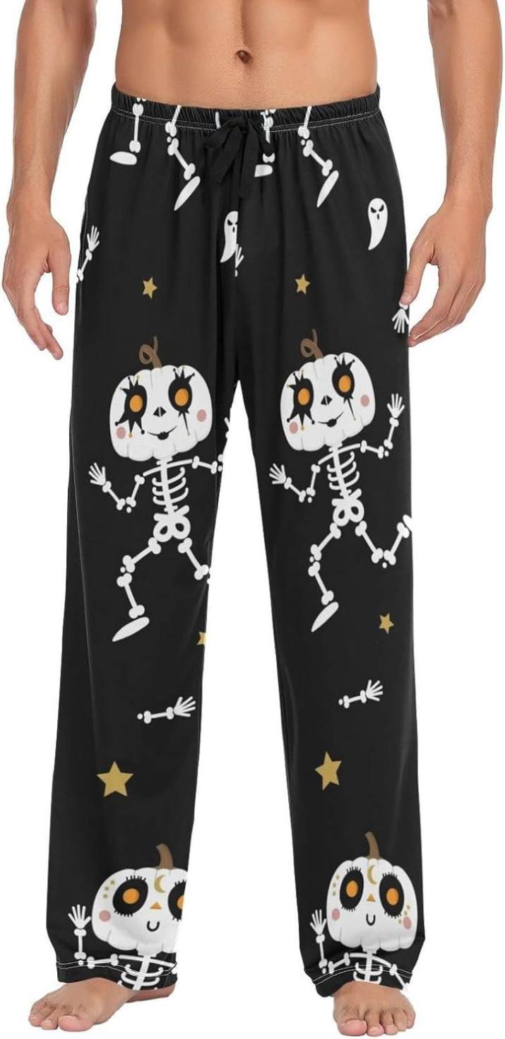 GZHJMY Halloween Cute Skeleton Pajama Pants For Men, Men's Separate ...