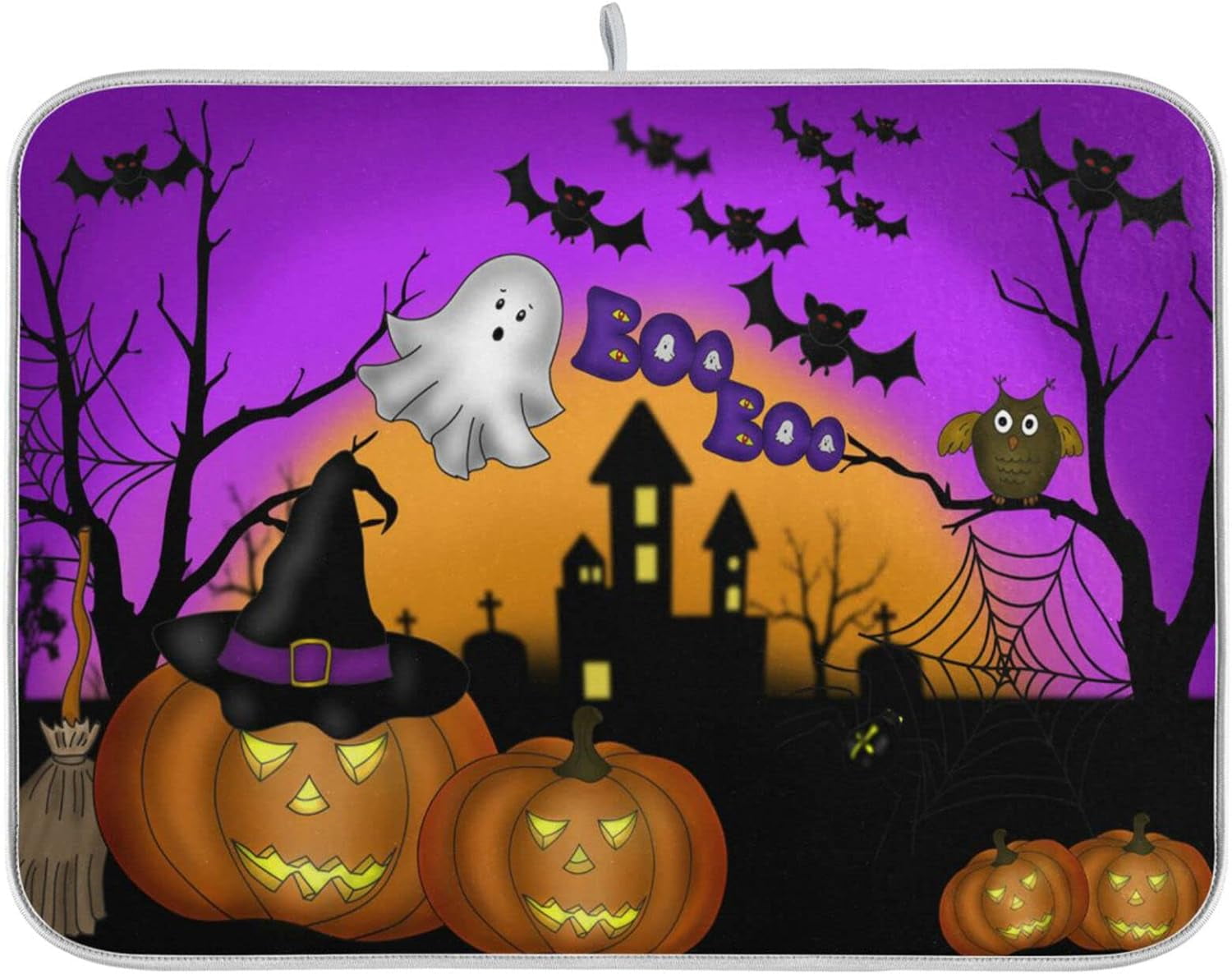 GZHJMY Halloween Décor Dish Drying Mat - 16 x 18inch- Extra Large Microfiber Dish Drying Mat ...