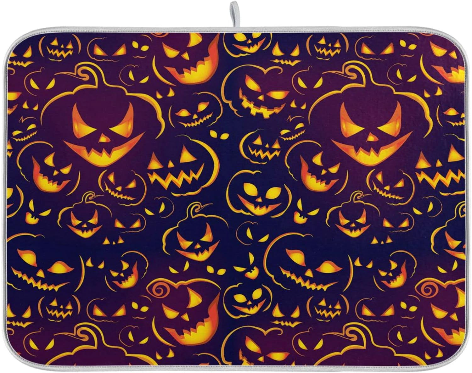 GZHJMY Halloween Horror Pumpkin Ghost Laughing Face Dish Drying Mat,16 ...