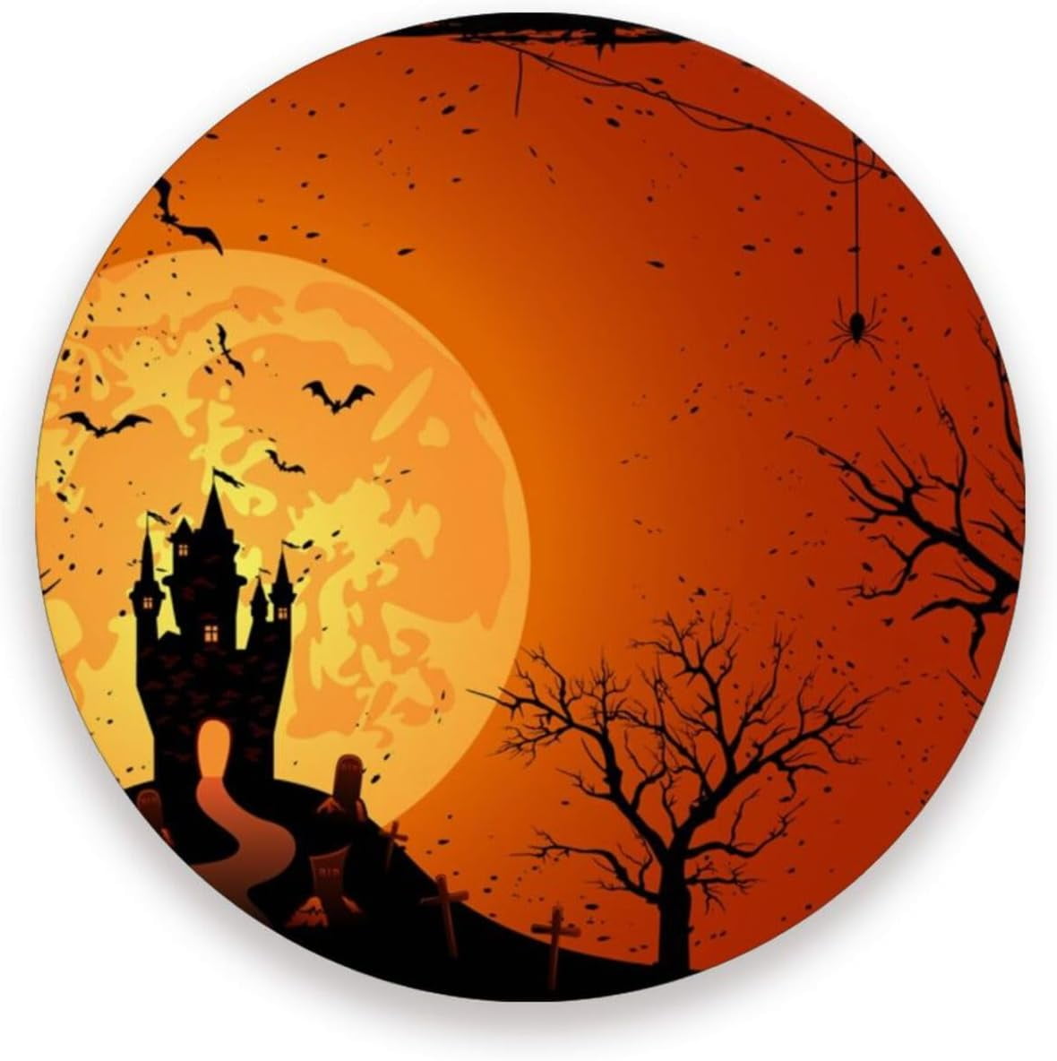 GZHJMY Halloween Night Castle Coasters for Drinks Set of 4, Absorbent ...