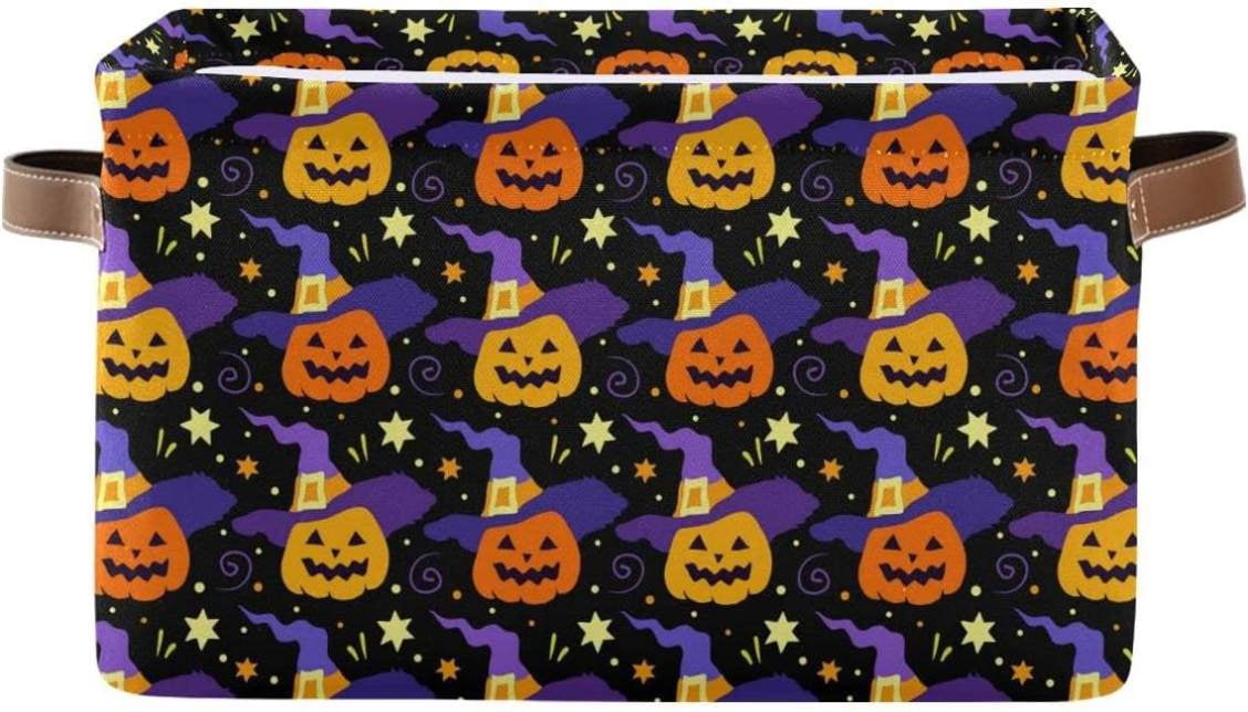 GZHJMY Halloween Pumpkin Rectangular Storage Bin, Collapsible Toy ...