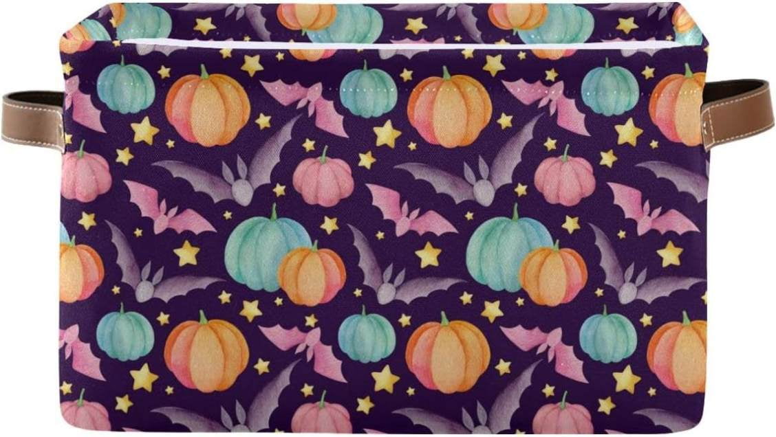 GZHJMY Halloween Pumpkin Rectangular Storage Bin, Collapsible Toy ...