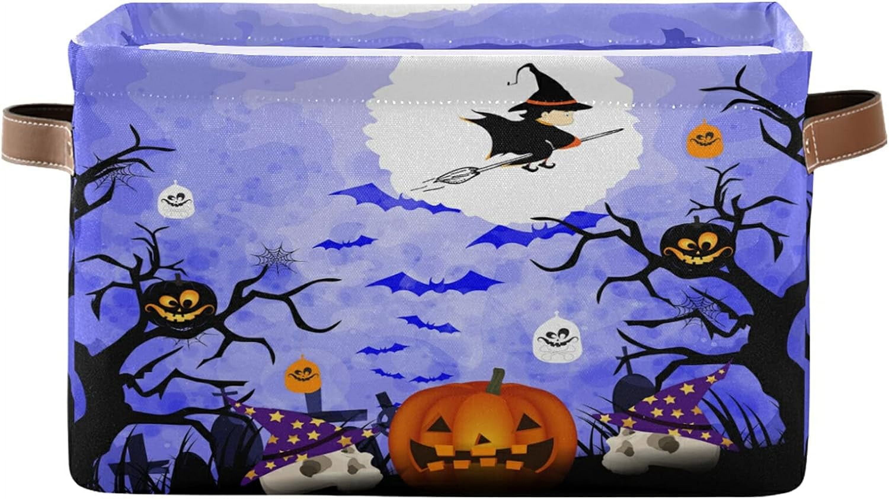 GZHJMY Halloween Pumpkins and Witch Storage Bin for Toy Storage Basket ...