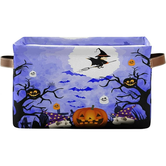 GZHJMY Halloween Pumpkins and Witch Storage Bin for Toy Storage Basket ...