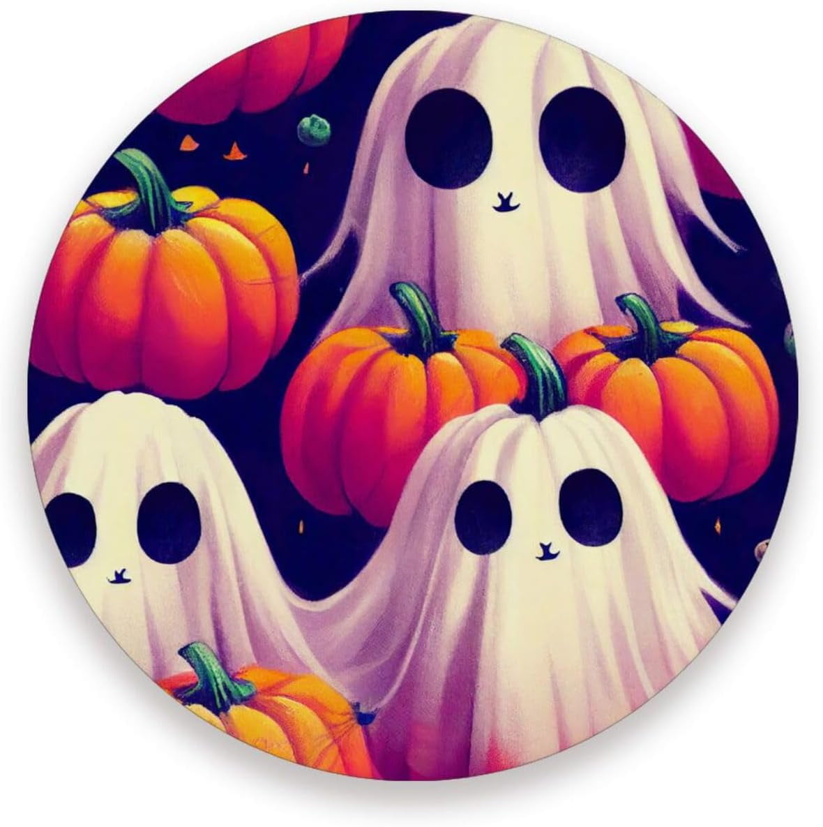GZHJMY Halloween Spooky Pattern Coasters for Drinks Set of 2, Absorbent ...