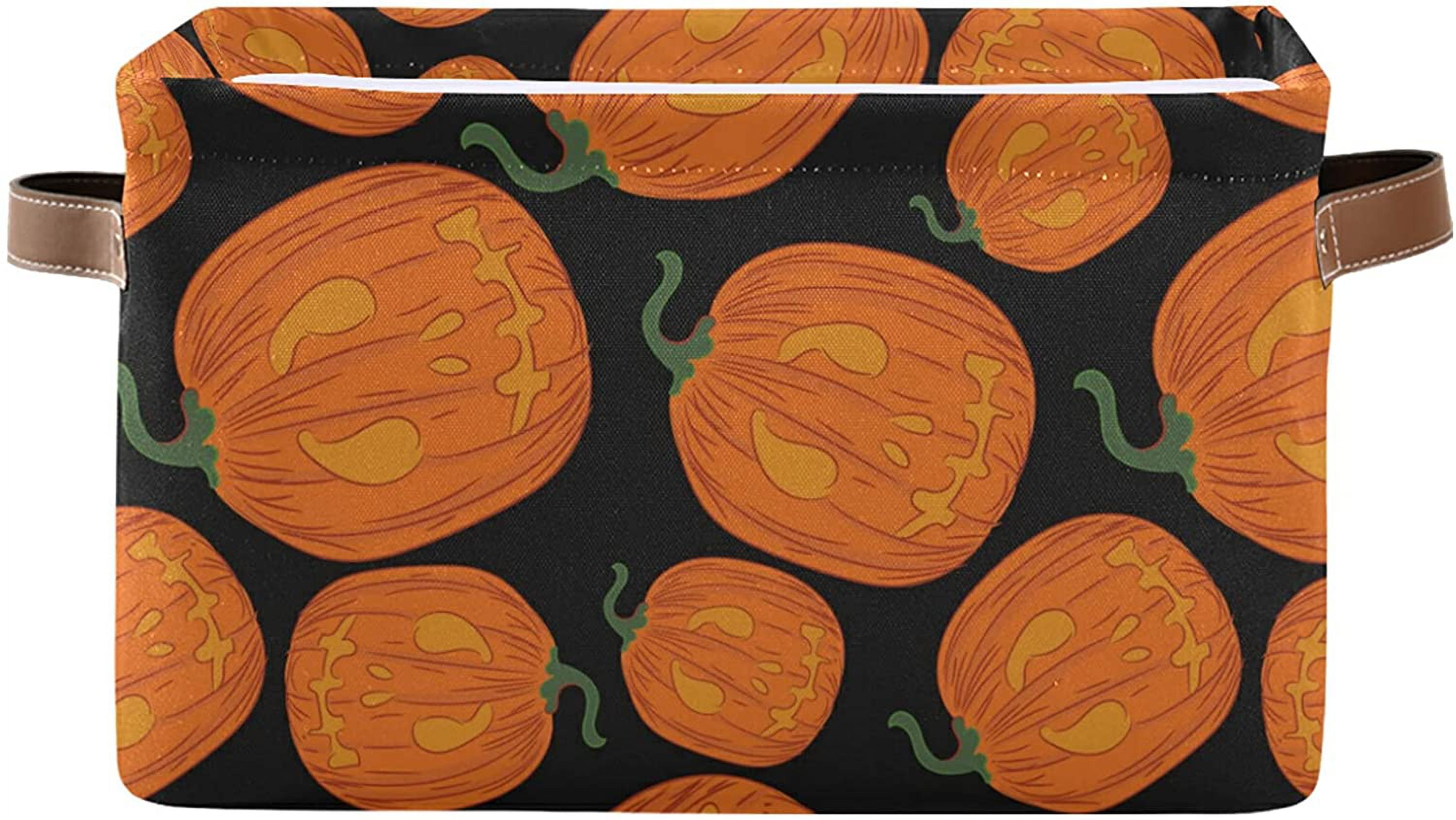 GZHJMY Halloween Symbols Cute Pumpkins Storage Bin for Toy Storage ...