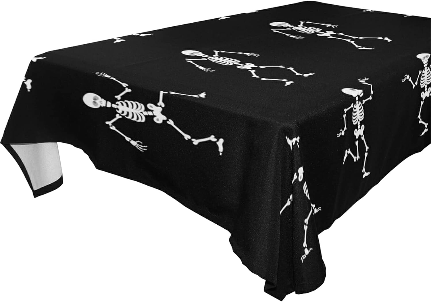 GZHJMY Halloween Tablecloth - Interesting Skeleton Print No Iron and ...