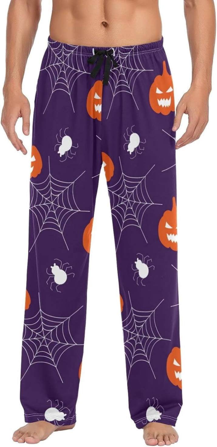GZHJMY Halloween Theme Spider Pajama Pants, Mens Lounge Pants Super ...