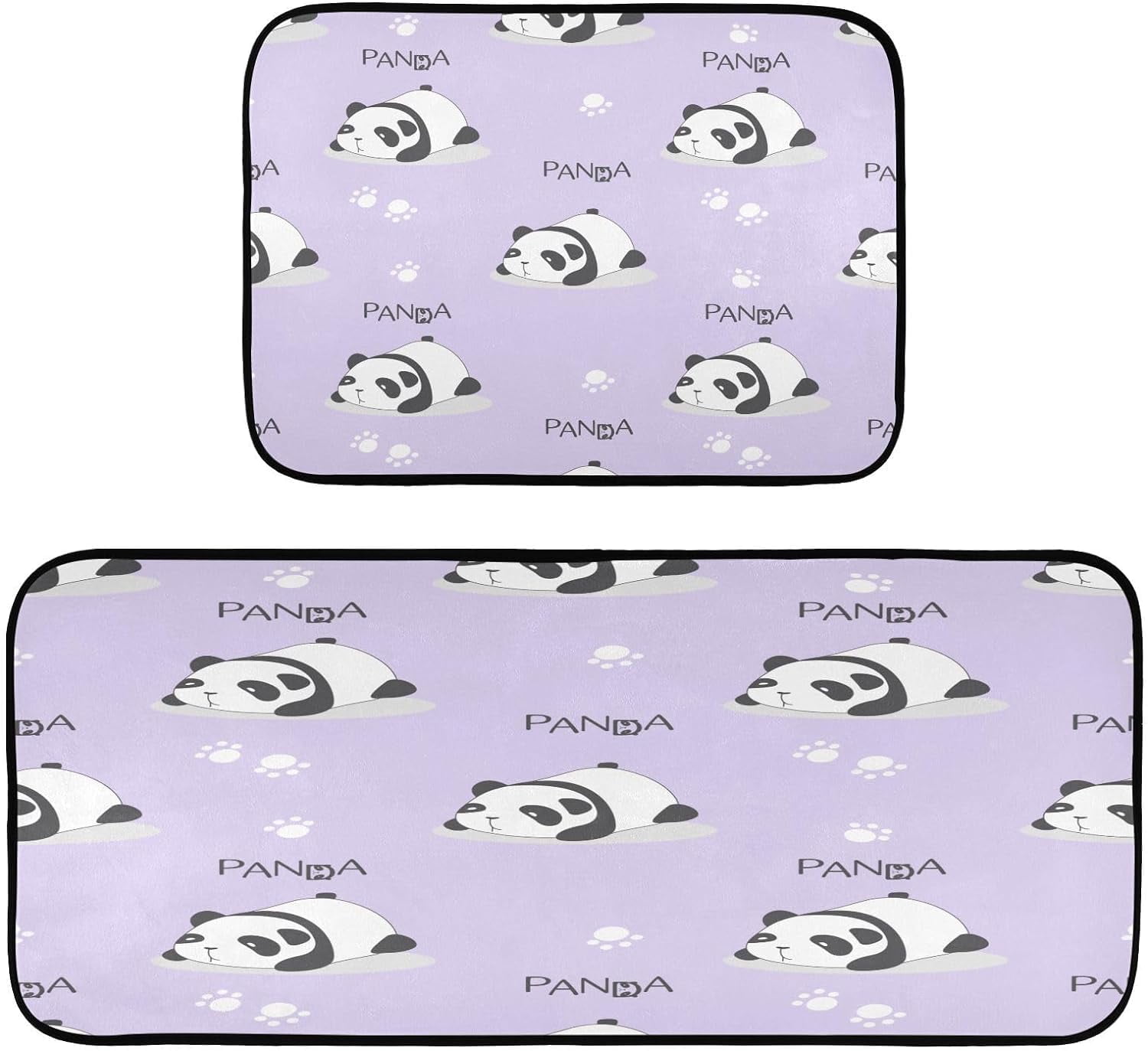 GZHJMY Hand-Drawn Pandas Pattern Kitchen Mat - Cushioned Anti Fatigue ...