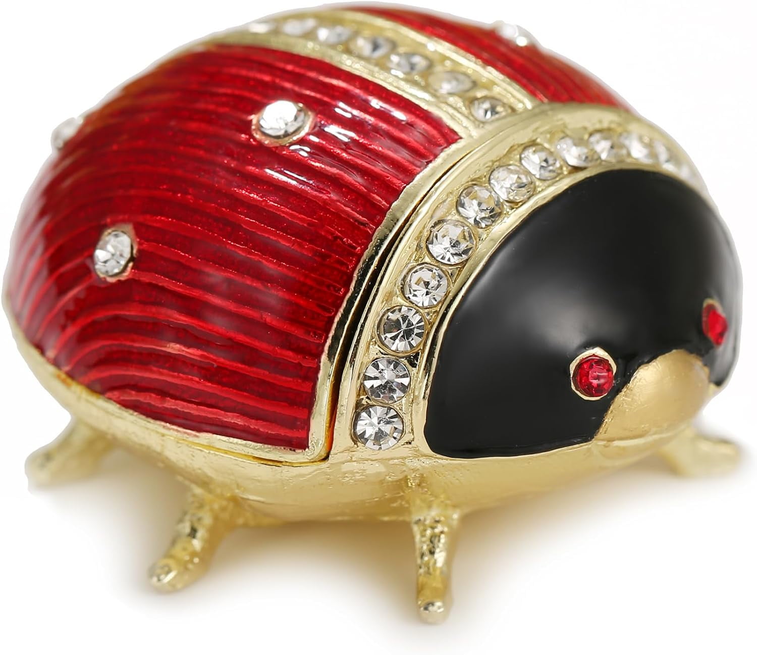 GZHJMY Hand Painted Enamel Robin Bird Trinket Box, Hinged que Mini Ring ...