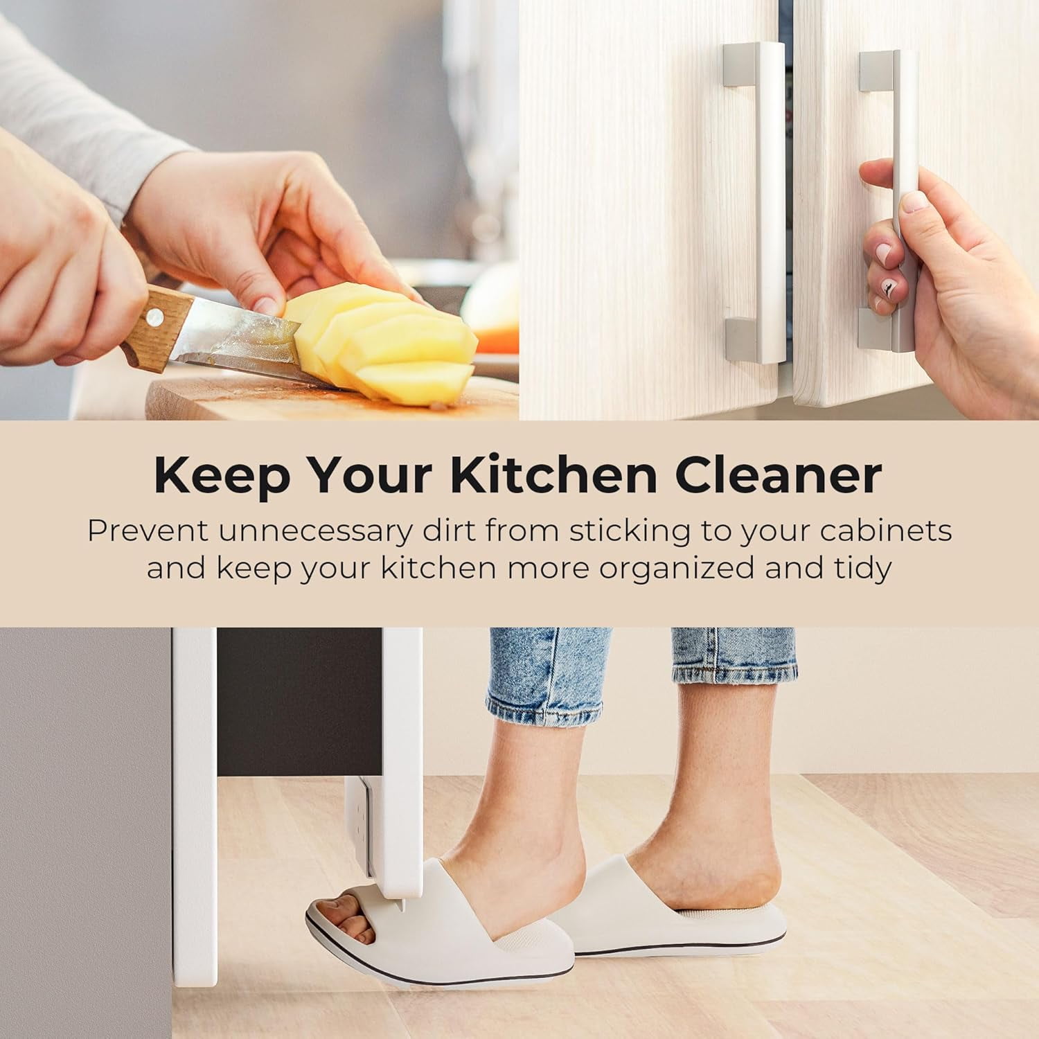 GZHJMY Hands Free Garbage Drawer Foot Pull Handle, Touchless Opener for ...