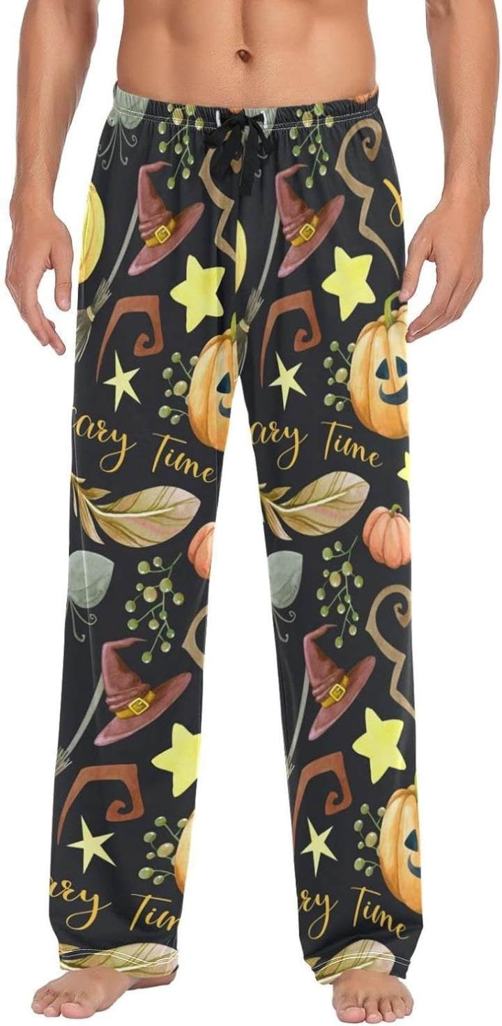 GZHJMY Happy Halloween Pajama Pants, Mens Lounge Pants Super Soft Men ...