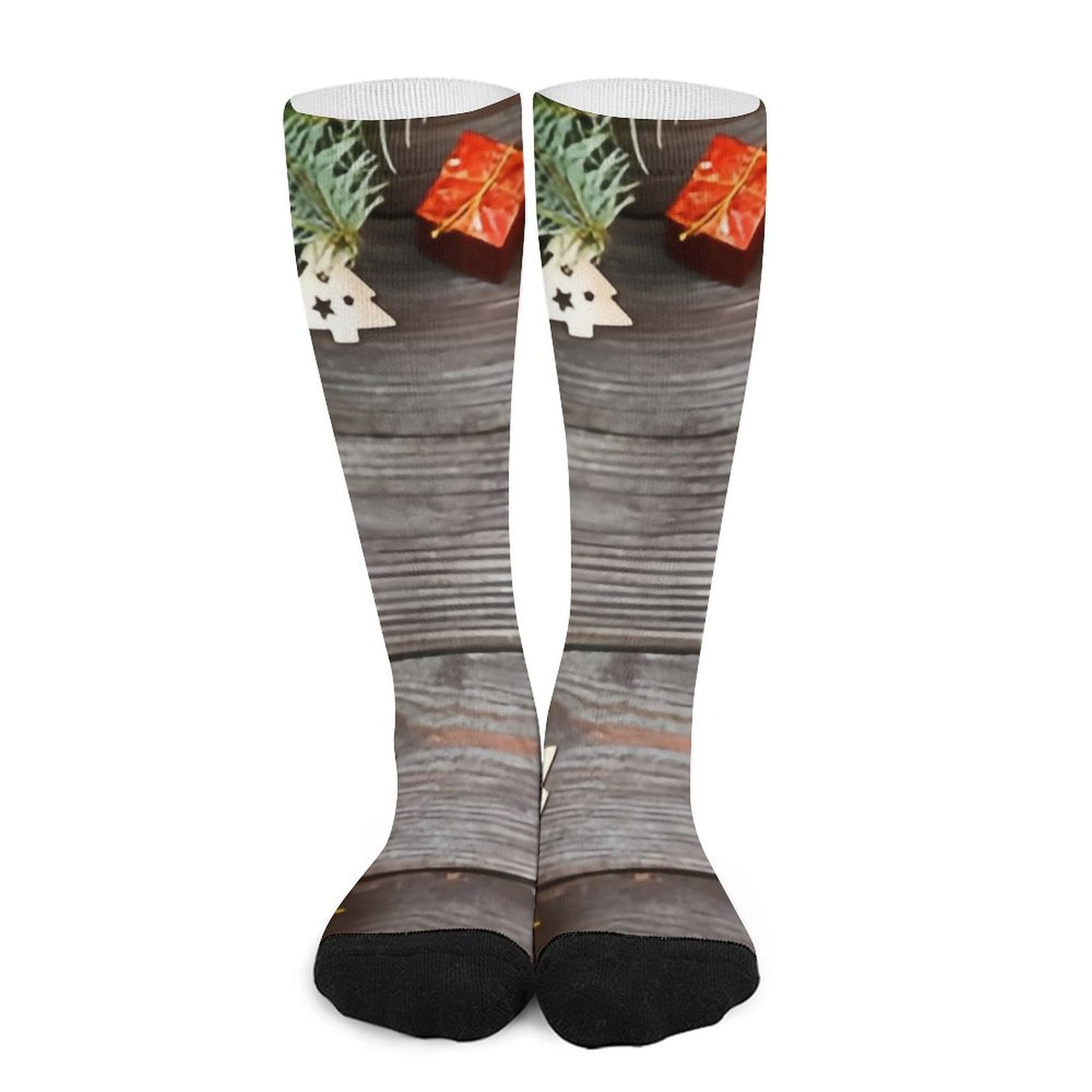 GZHJMY High Elasticity Compression Socks for Adult, Christmas Frame ...