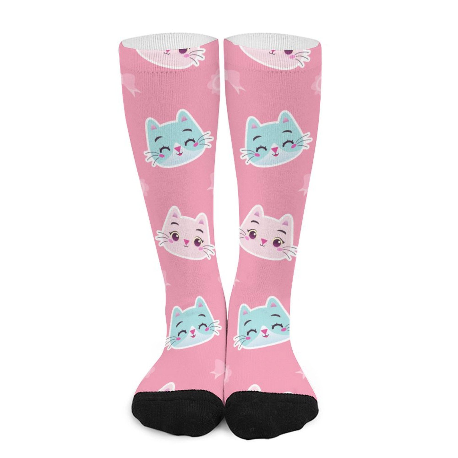 GZHJMY High Elasticity Compression Socks for Adult, Cute Colorful Cat ...