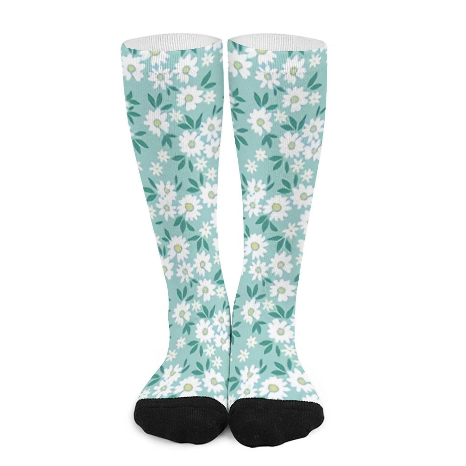 GZHJMY High Elasticity Compression Socks for Adult, Pattern Flowers ...