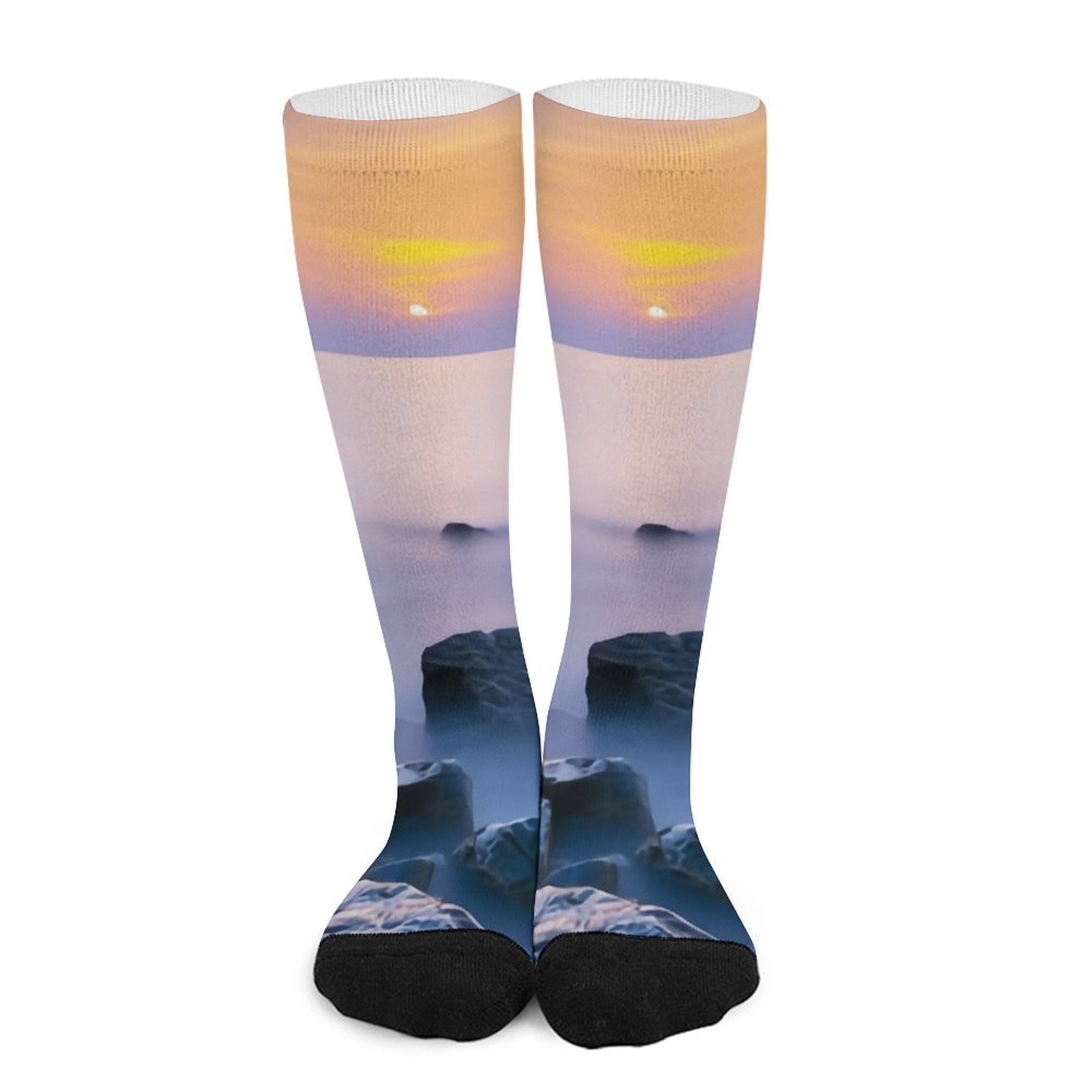 GZHJMY High Elasticity Compression Socks for Adult, Waves Breaking ...