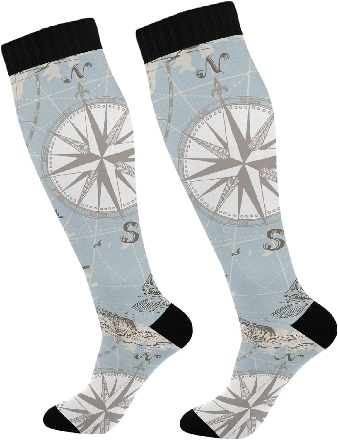 GZHJMY High Elasticity Compression Socks, High Knee Socks Adult ...